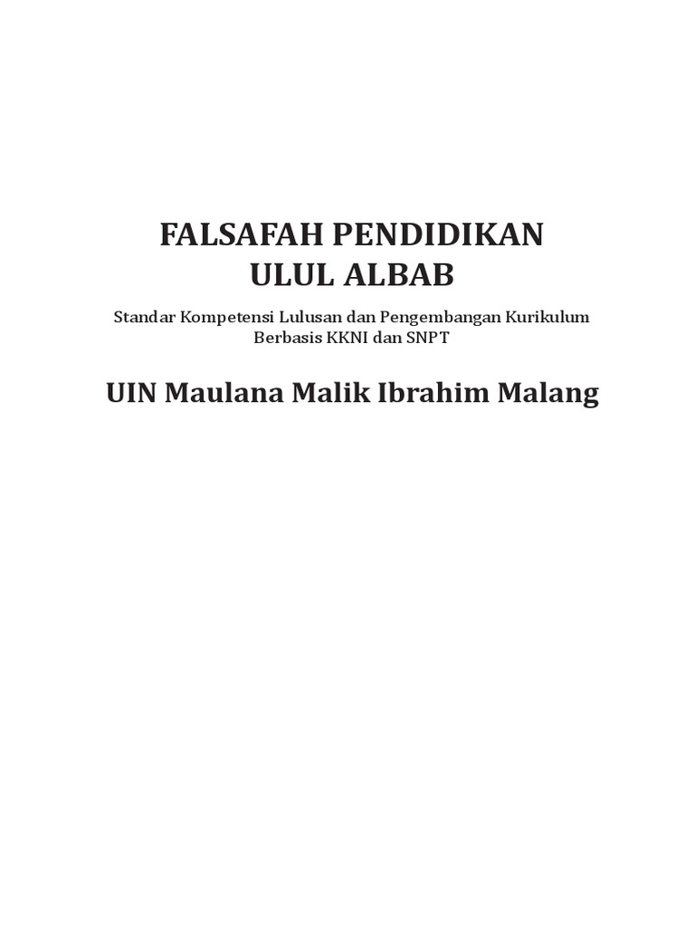 Materi Falsafah Pendidikan Ulul Albab PDF | PDF