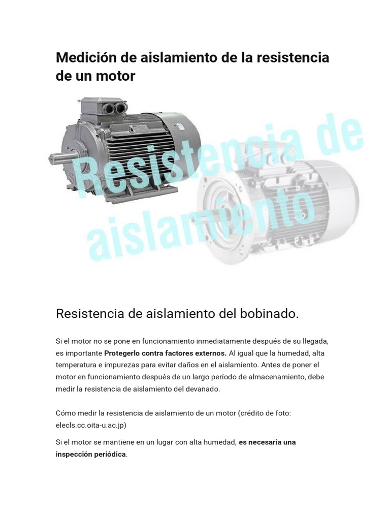 Megado Del Motor | PDF | Resistor | Inductor