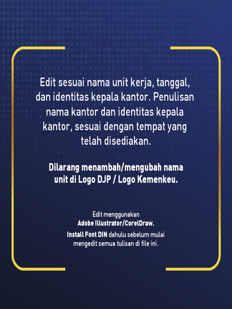 Panduan Edit Poster DJP | PDF