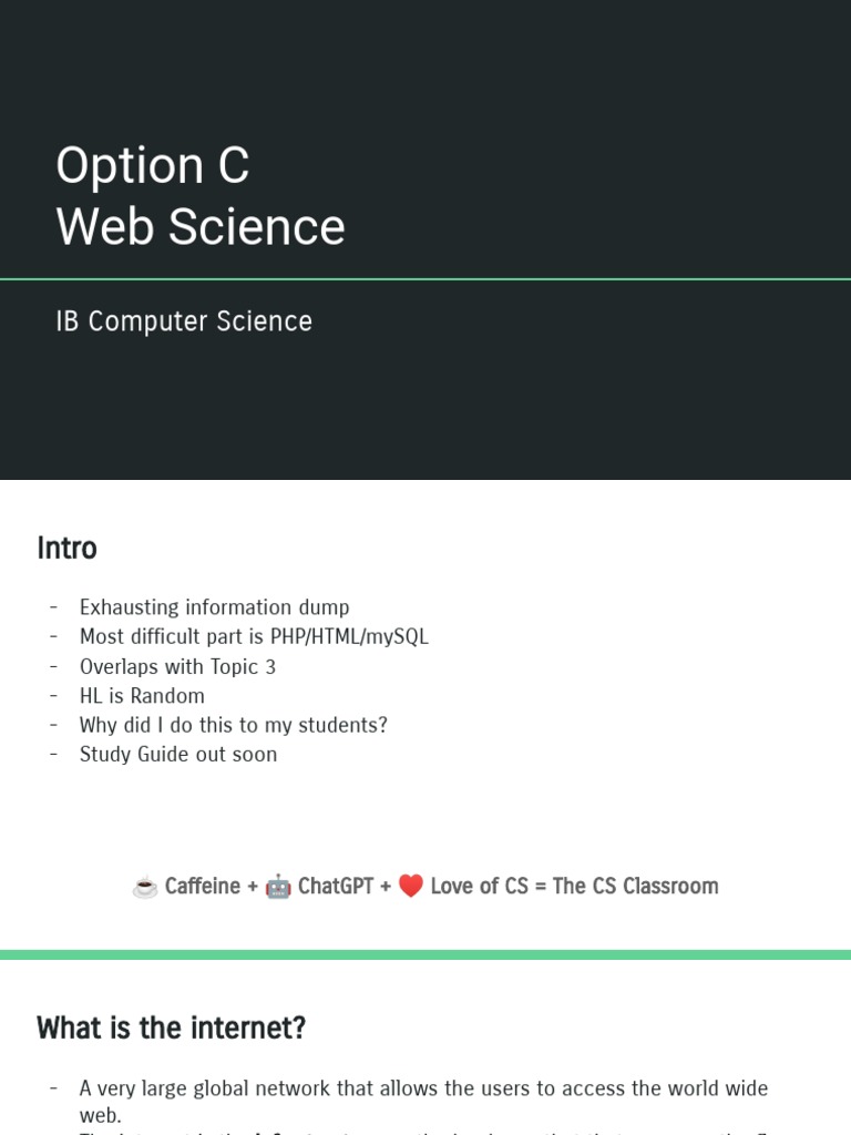 Option C - Web Science - Youtube | PDF | Dynamic Web Page | World Wide Web