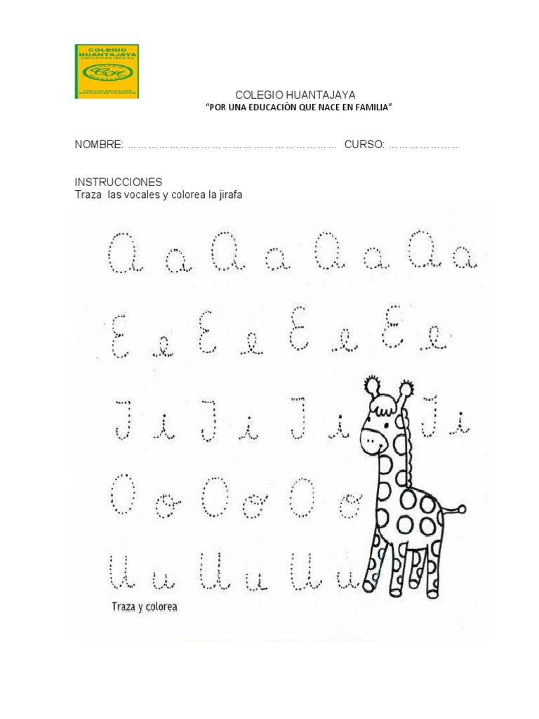 Trazar Vocales | PDF