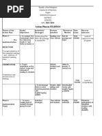 ACTION PLAN Filipino 2022 2023 | PDF | Teachers | Teaching