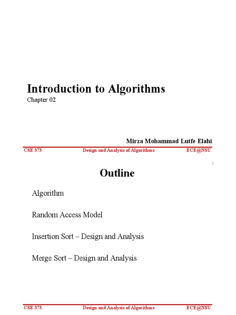 Cse373 Lecture2 Vertical | PDF | Algorithms | Time Complexity