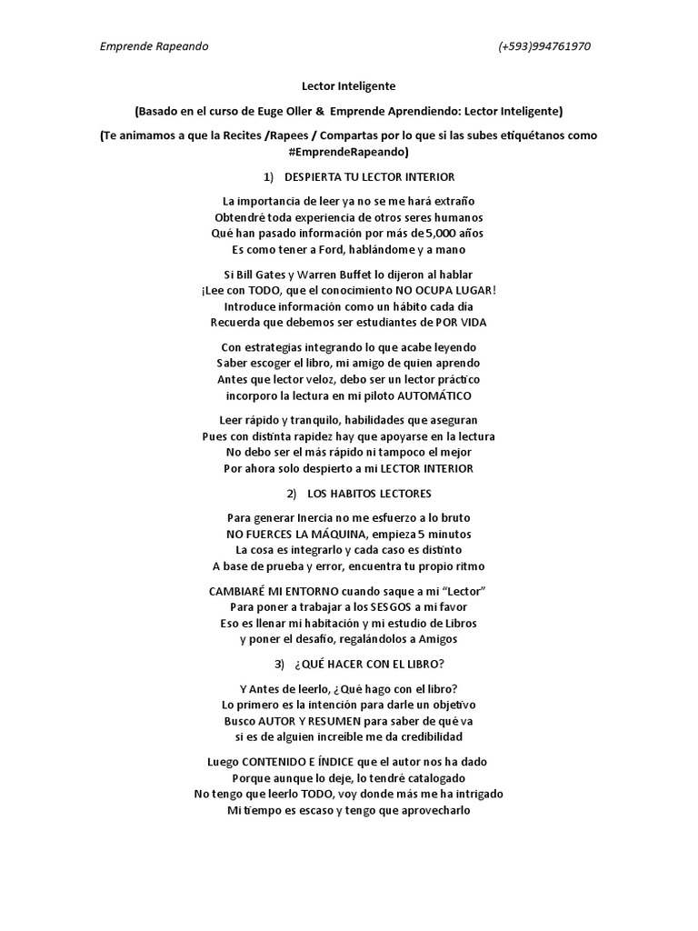 Lector Inteligente - RAP | PDF