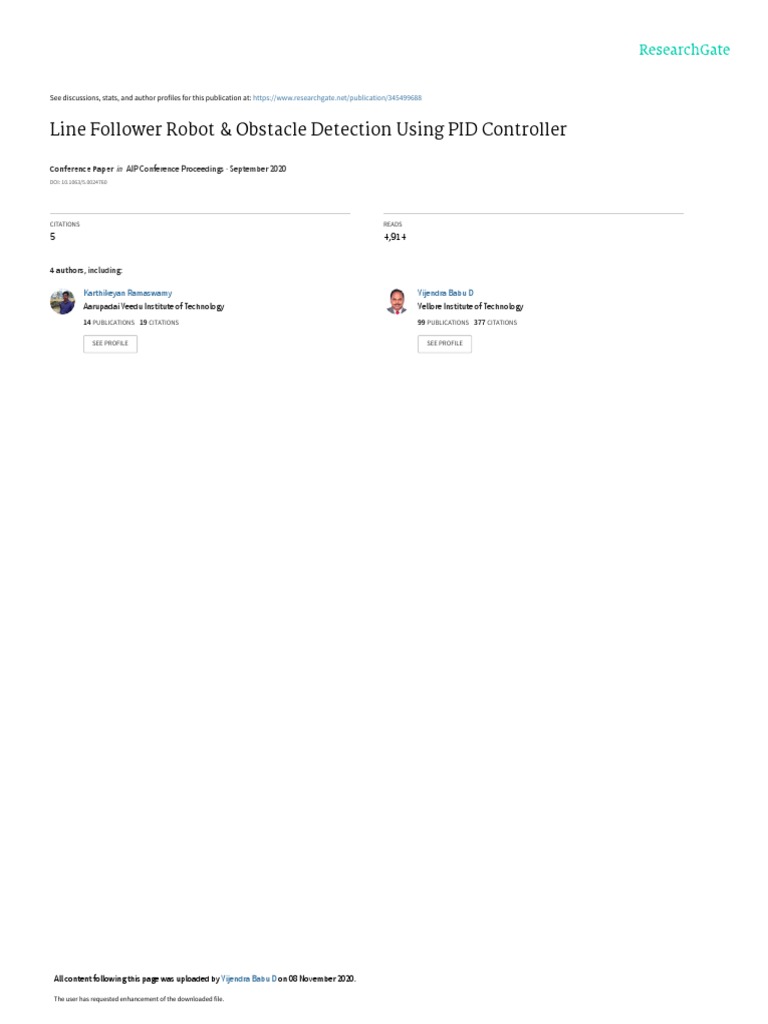 Line Follower Robot & Obstacle Detection Using PID Controller | PDF | Robotics | Robot
