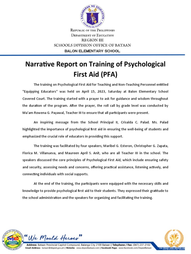 Narrative PFA | PDF