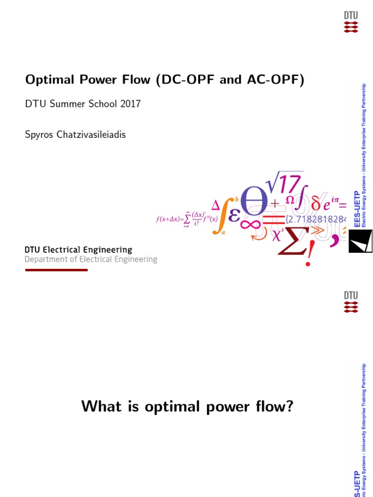 Optimal Power Flow (DC and AC OPF) | PDF | Mathematical Optimization | Power (Physics)