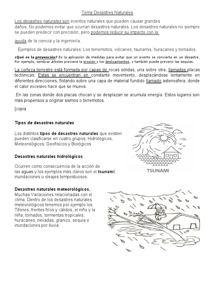 Guía de Desastres Naturales | PDF | Desastres naturales | Temblores