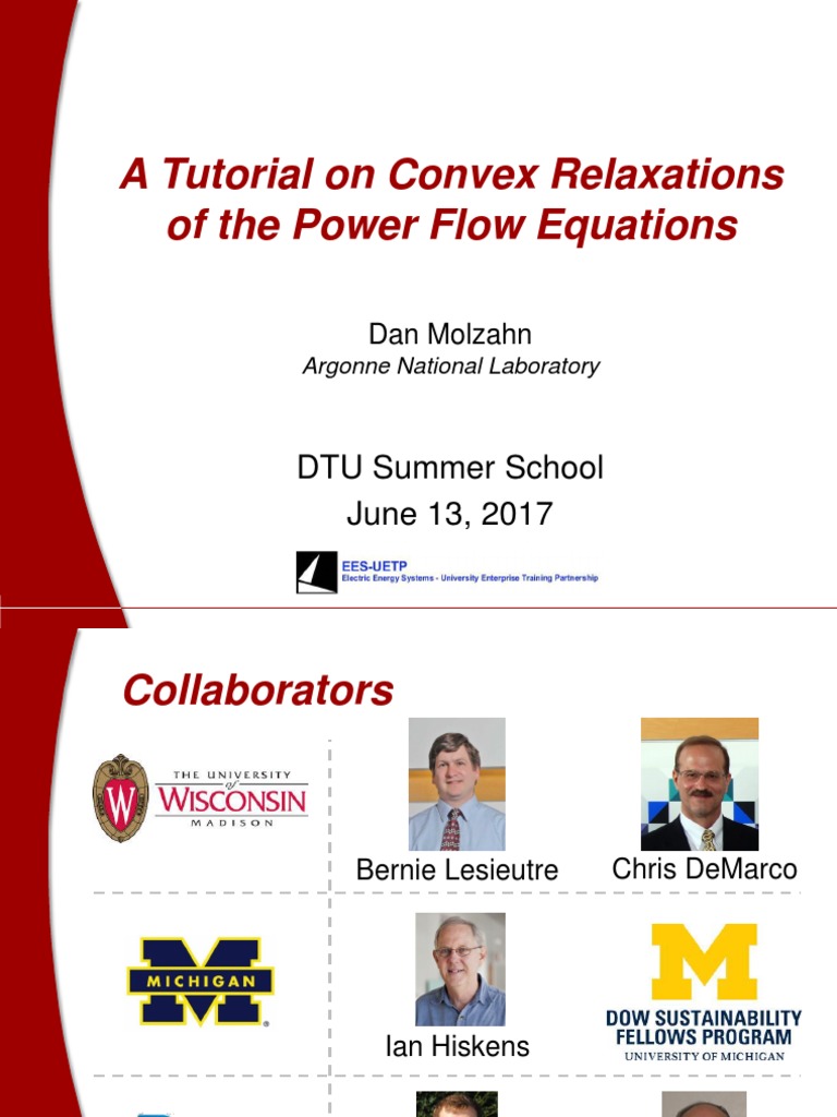 Molzahn - DTU Tutorial | PDF | Mathematical Optimization | Theoretical ...