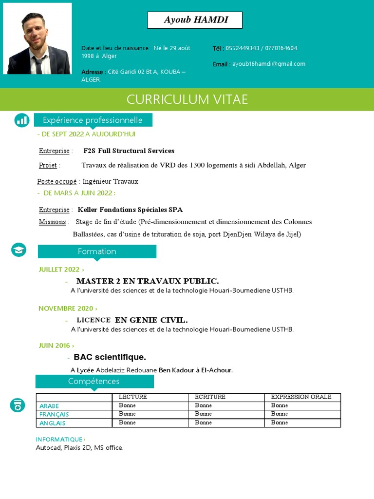 CV Ayoub HAMDI | PDF