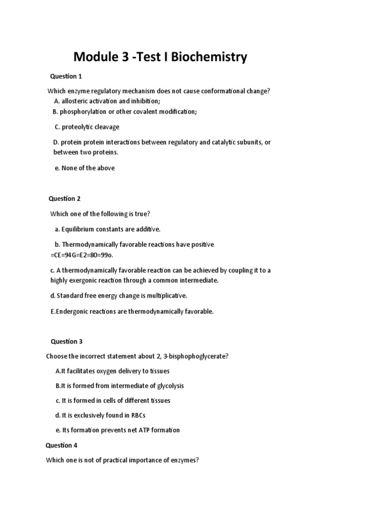 Module 3 t1 2021 | PDF | Adenosine Triphosphate | Enzyme