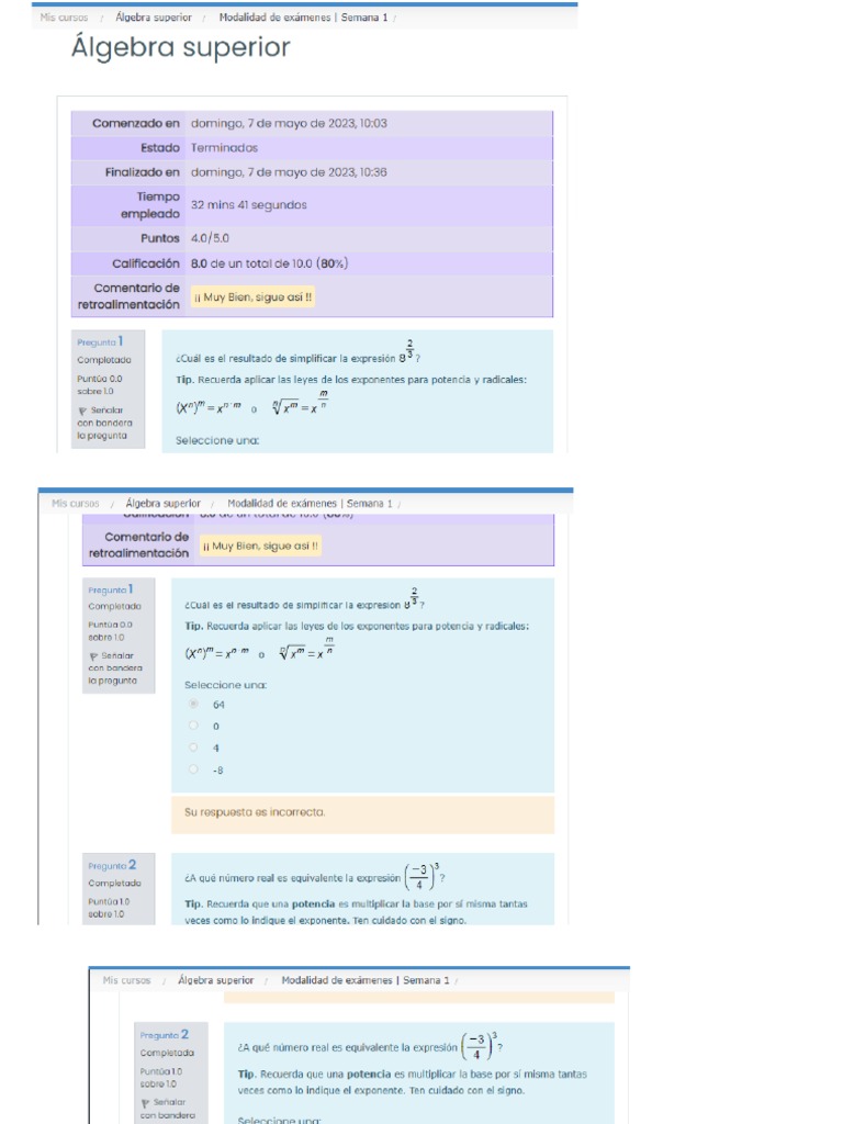 Examen Semana 1 Algebra Superior Utel | PDF Examen Semana 1 Algebra Superior Utel | PDF