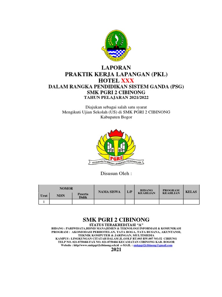 Ap - Format Laporan PKL 2122 PDF | PDF