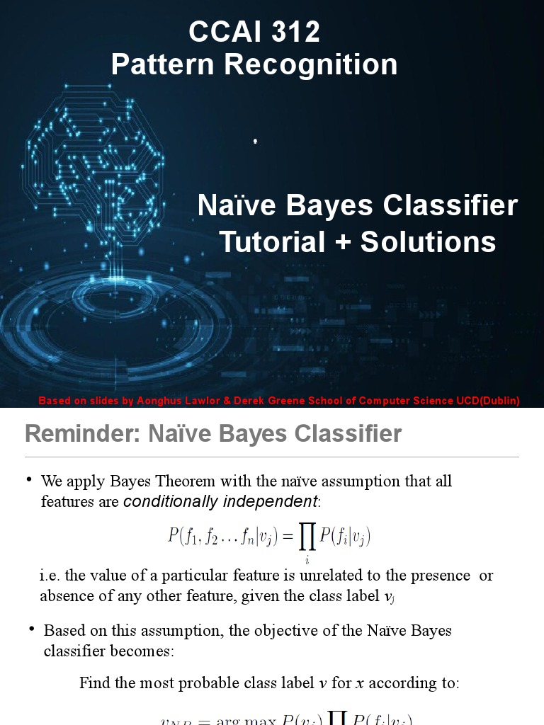 Week05 - Naive Bayes Tutorial - Solutions | PDF | Statistical Classification | Statistics
