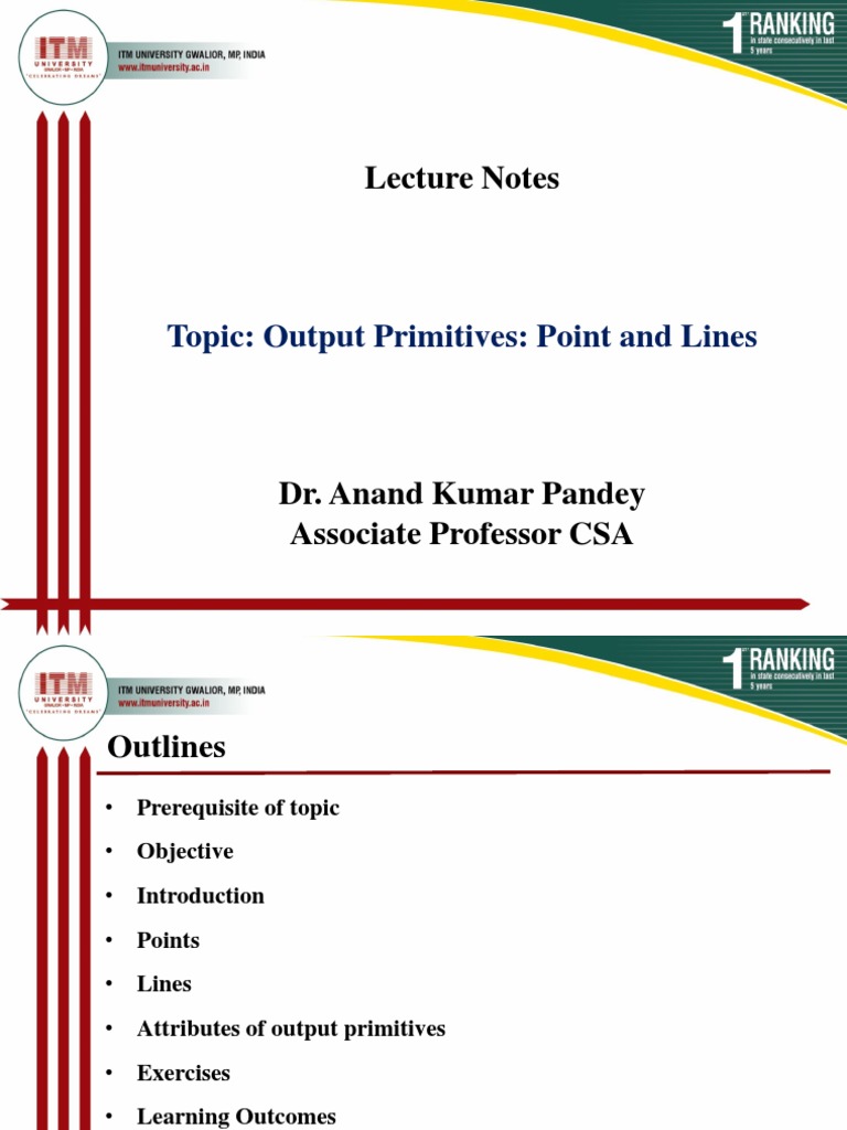 Output Primitives PDF | PDF | Geometry | Computer Graphics Output Primitives PDF | PDF | Geometry | Computer Graphics