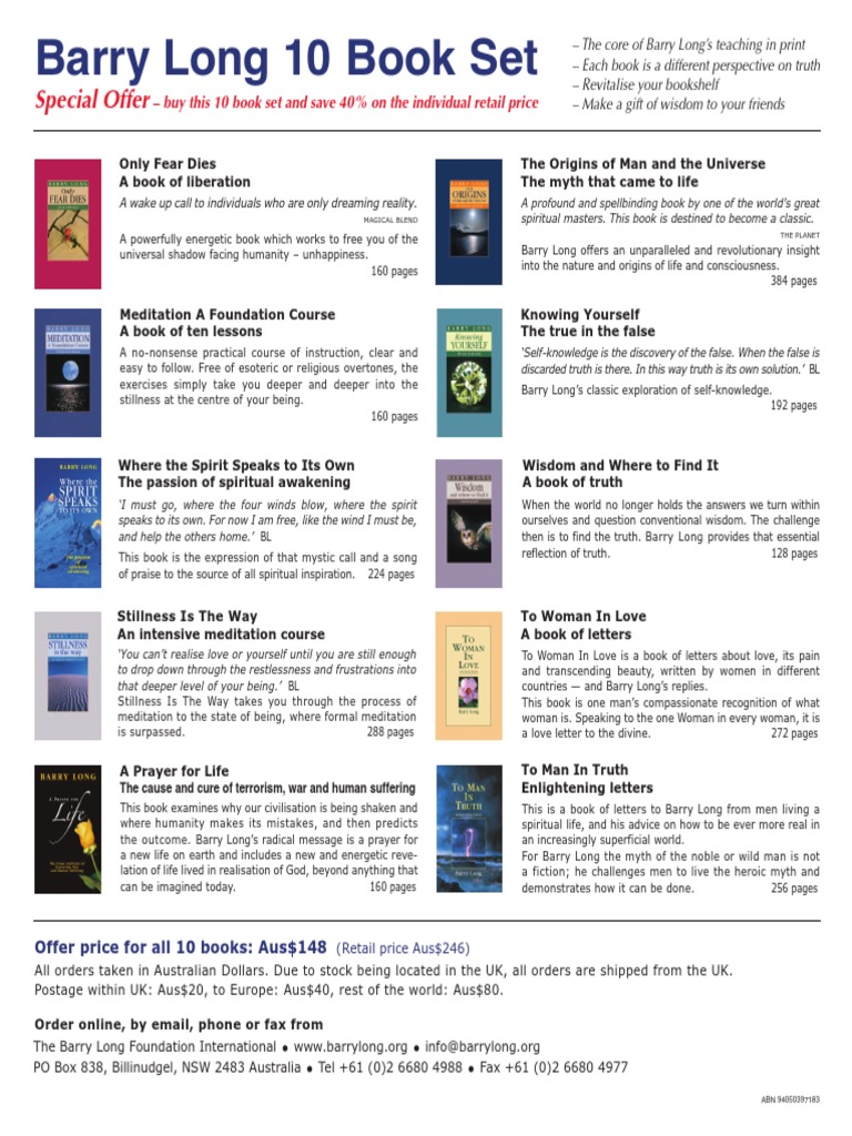 BarryLong10BookOffer PDF | PDF | Religion & Spirituality