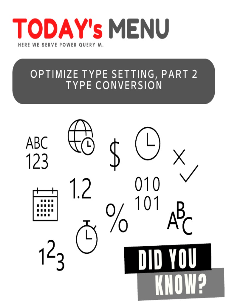 Converting Type in Power Query - M PDF | PDF | Data Type | Computer ... Converting Type in Power Query - M PDF | PDF | Data Type | Computer ...