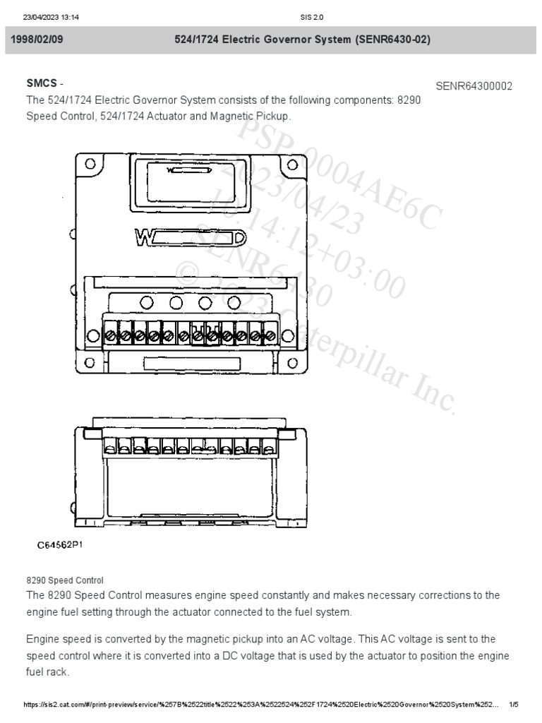 524-1724 Electric Governor System (SENR6430-02) PDF | Download Free PDF ...