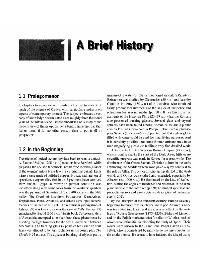 Optics+E +Hecht+-+Chap +1 PDF | PDF