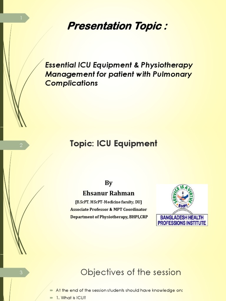 ICU Presentation PDF | PDF
