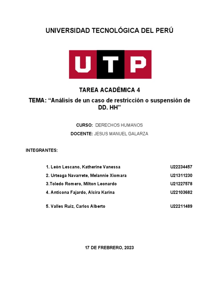 Tarea Academica 4 - Grupo12 | PDF
