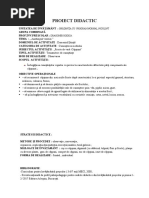 Proiect Didactic - Familia Mea, Gradinita | PDF