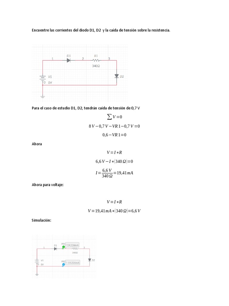 Ejercicios de Diodos | PDF | Ingenieria Eléctrica | Electricidad