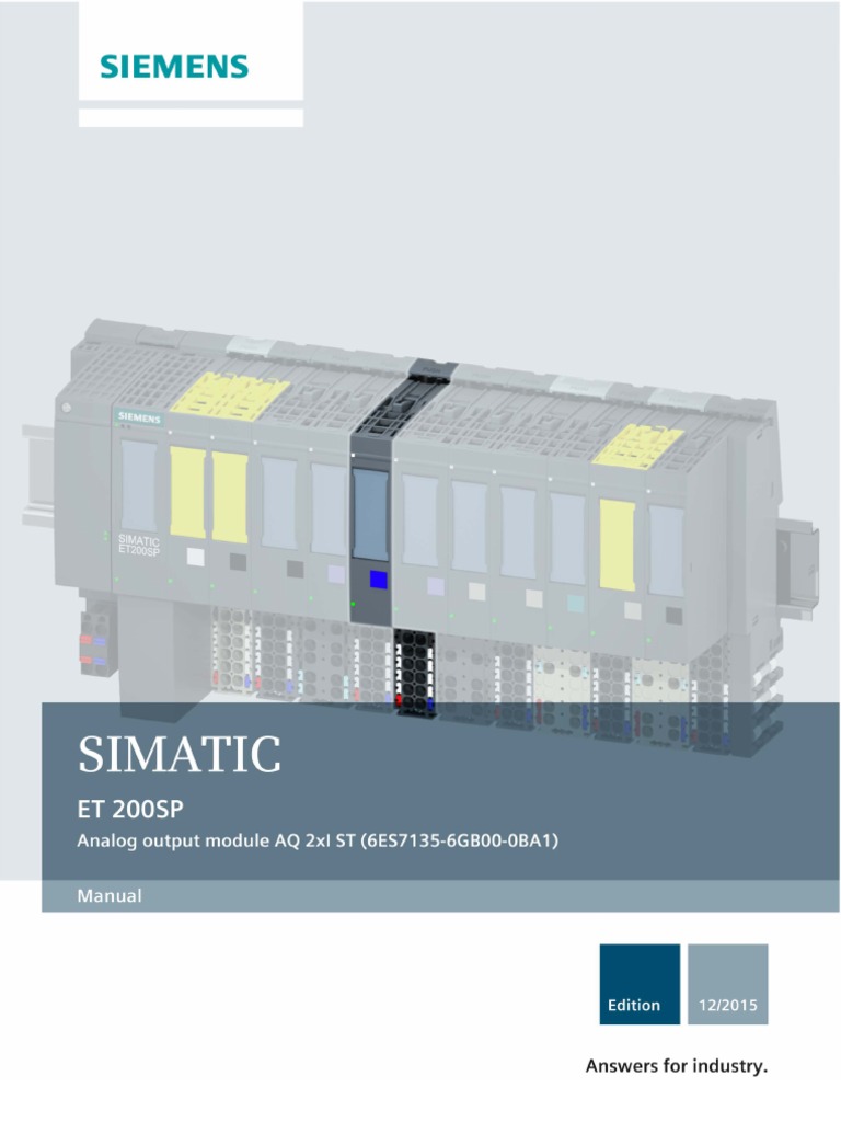 Et200sp Aq 2xi ST Manual en-US en-US PDF | PDF | Input/Output | Parameter (Computer Programming)