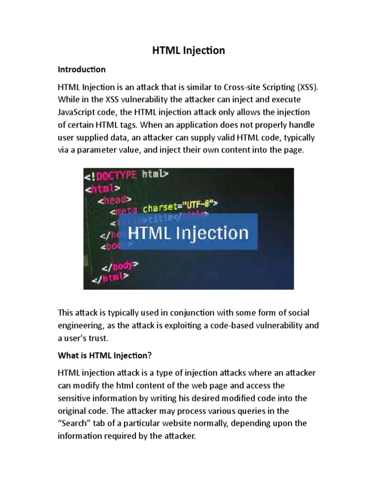 HTML Injection | PDF