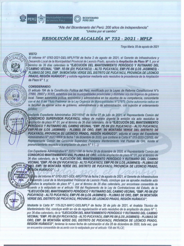 2 Resolucion de Ampliacion de Plazo #01 PDF | PDF