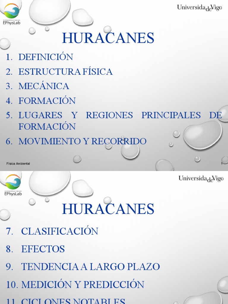 Tema 7 Huracanes PDF | PDF | Ciclones tropicales | Ojo (ciclón)