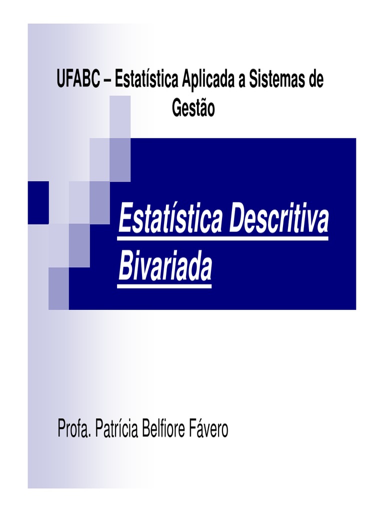 Estatística Descritiva Bivariada: Análise e Exemplos | PDF