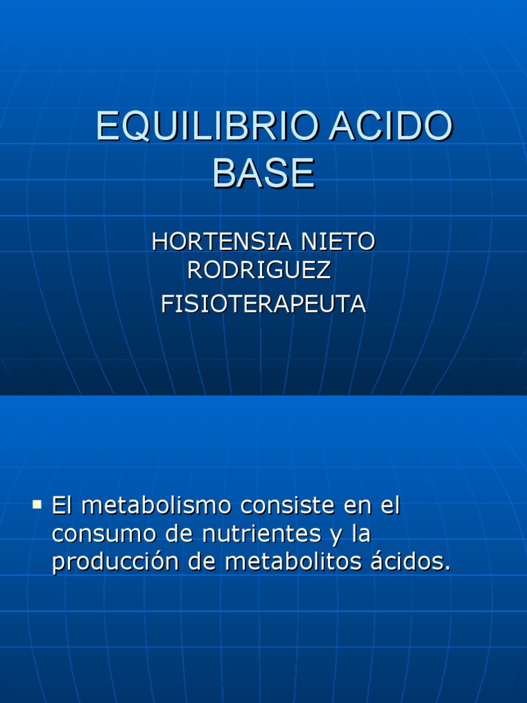 Equilibrio Acido Base | PDF