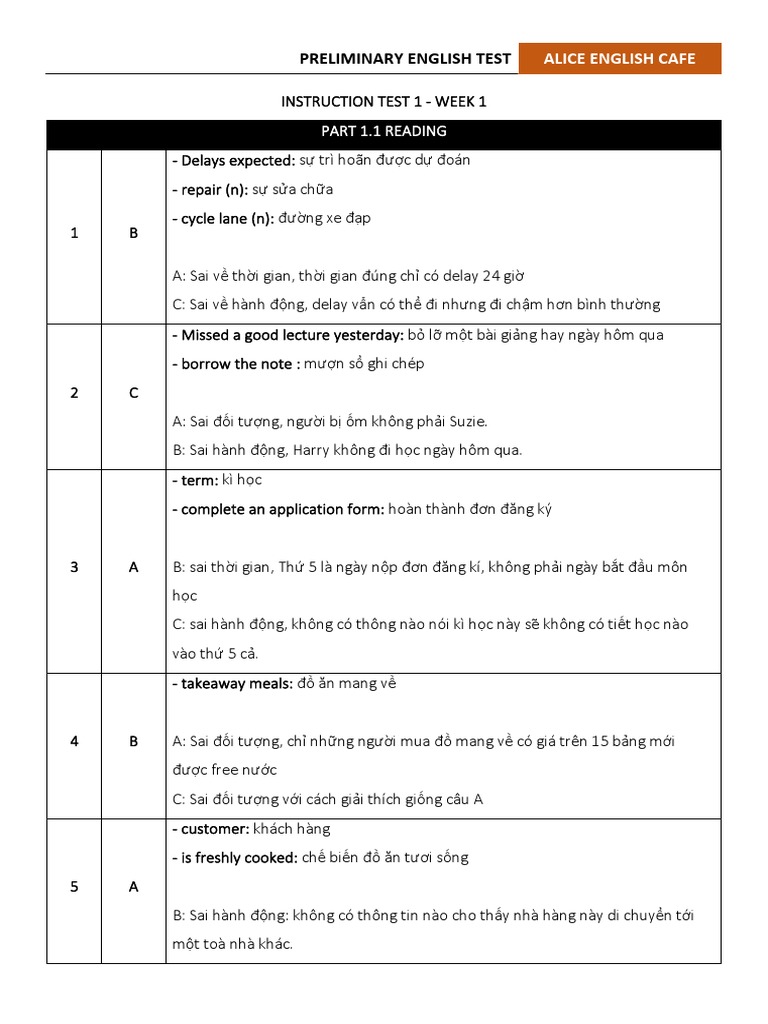 Instruction Test 1 Oxford | PDF