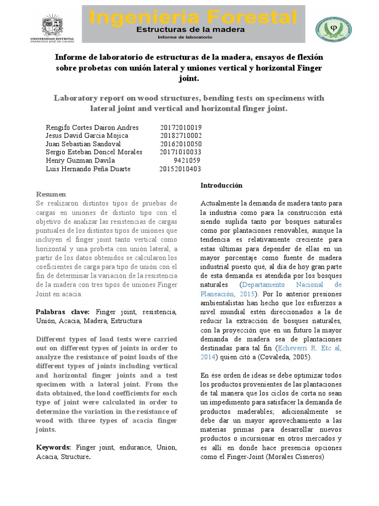 Informe Laboratorio Estructuras PDF | PDF