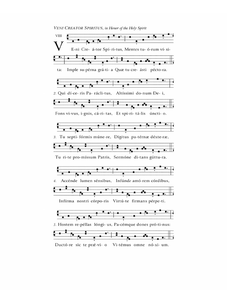 Veni Creator Spiritus PDF | PDF