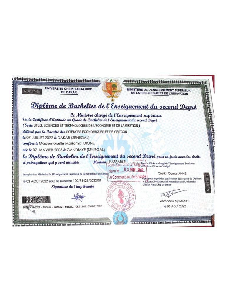 Universite Cheikh Anta Diop PDF | PDF