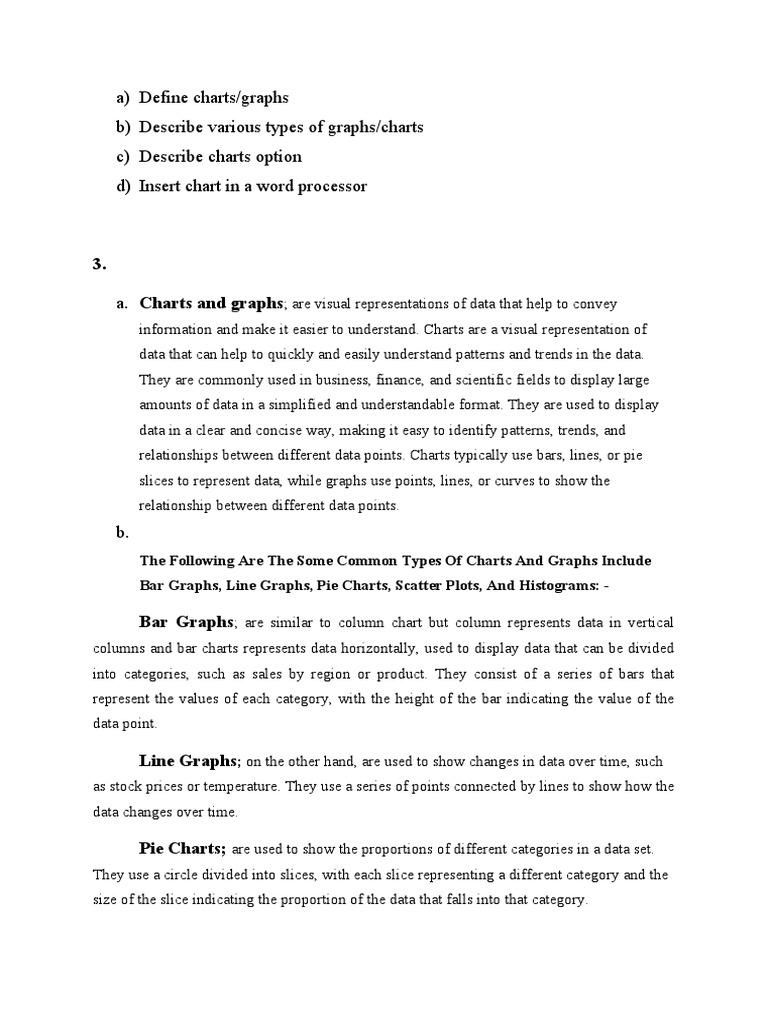 Graph and Chart in Computer | PDF | Chart | Microsoft Word