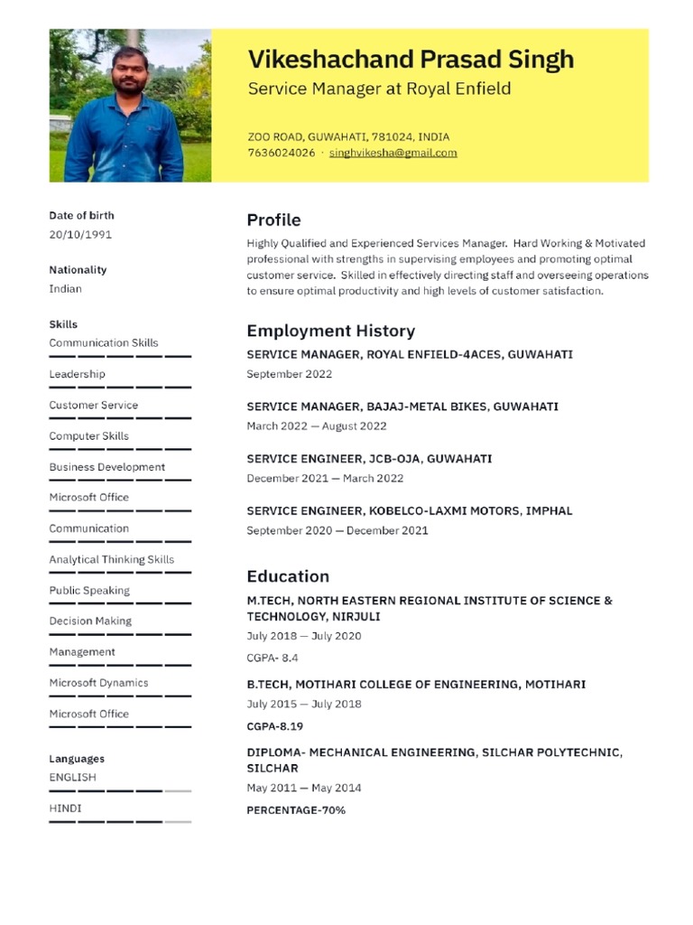 My M.Tech Resume .pdf | PDF