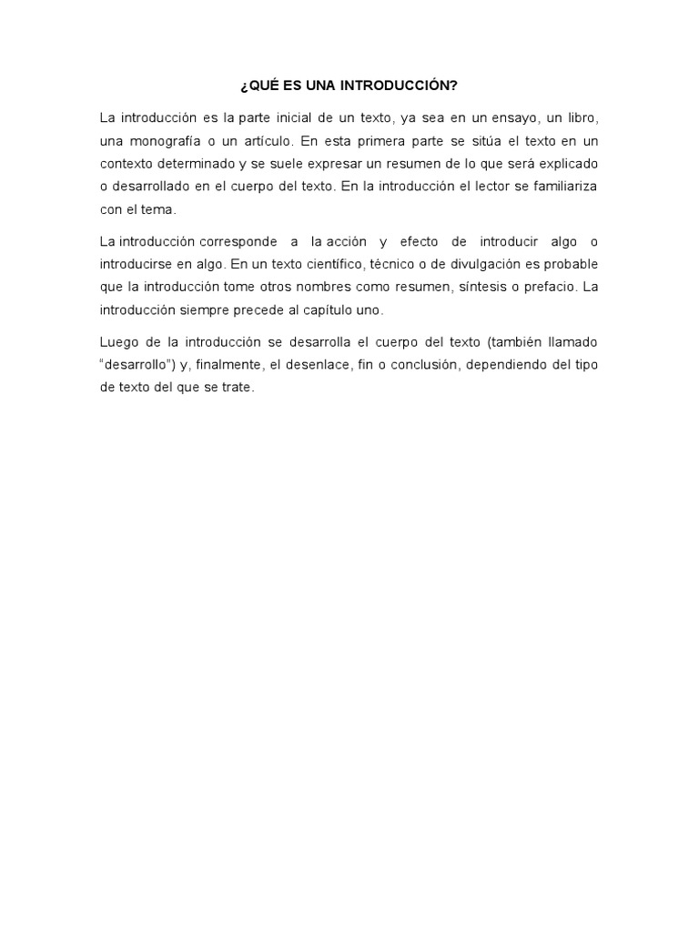 Definición y función de la introducción | PDF | Filosofía