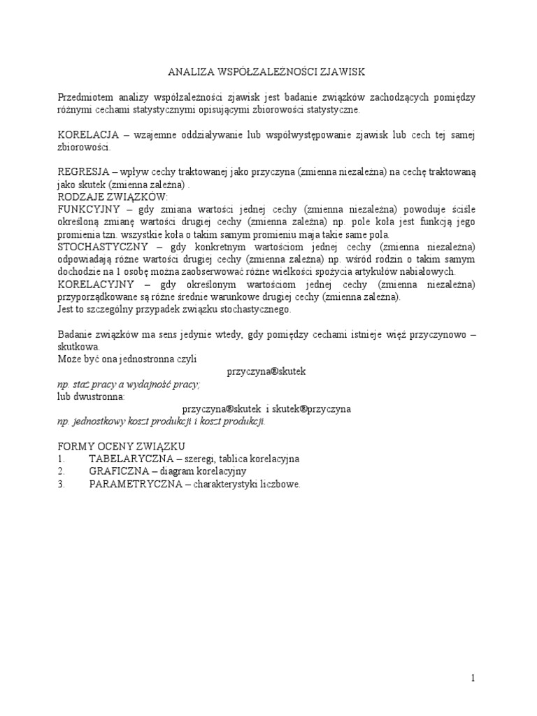 Wyklad 4 (Korelacja-Wstepne) | PDF Wyklad 4 (Korelacja-Wstepne) | PDF
