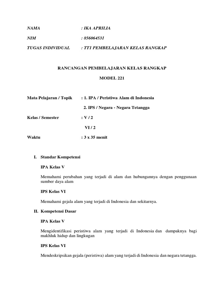 TT1 PKR 221 Ika Aprilia | PDF