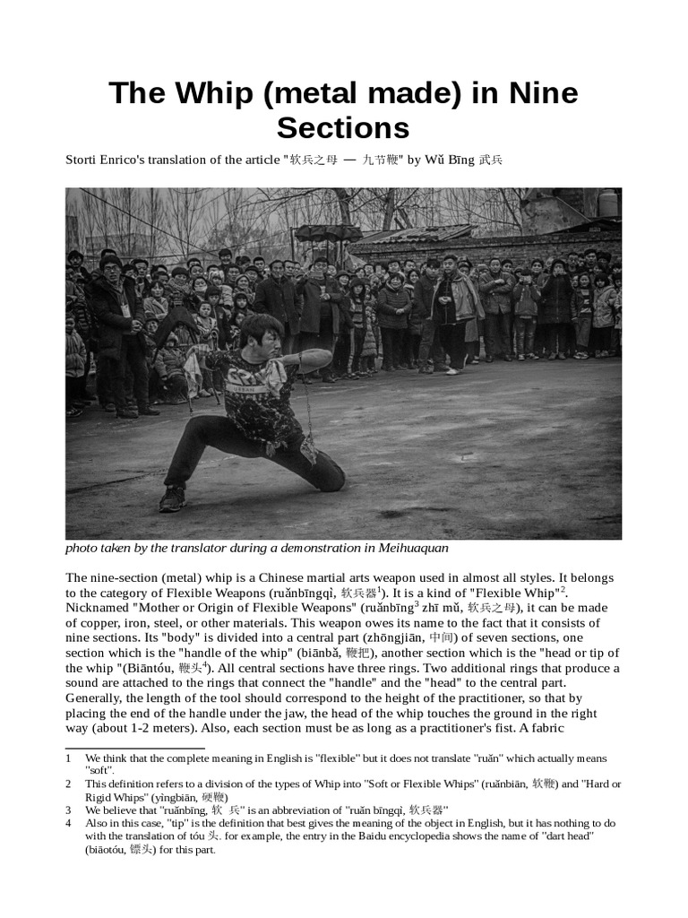 Martial Arts: Nine-Section Whip Guide | PDF
