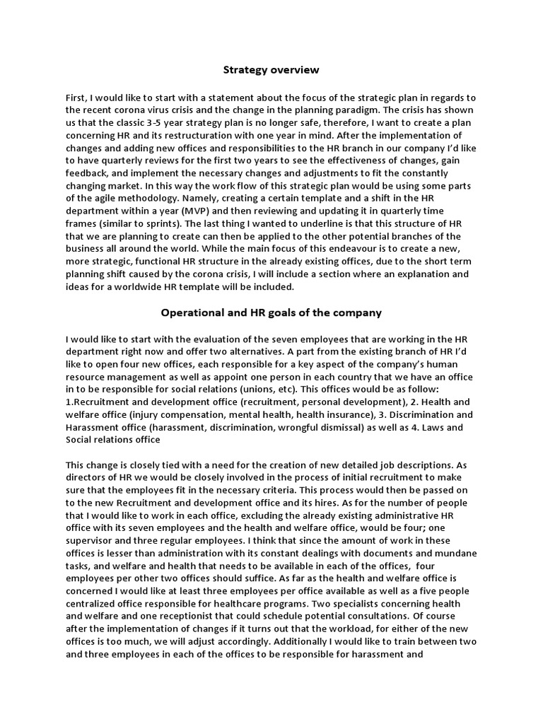 HR Restructuring Strategy Post-COVID | PDF | Career & Growth | Finance ...