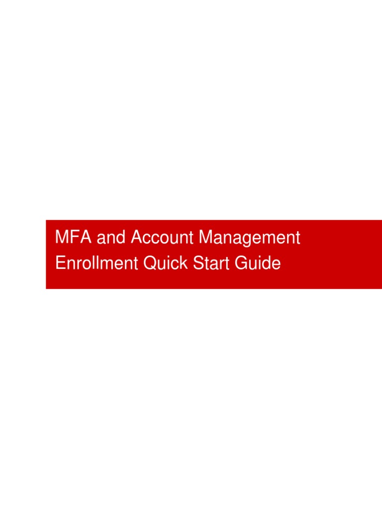 Halliburton MFA Enrollment Guide | PDF | Finance & Money Management