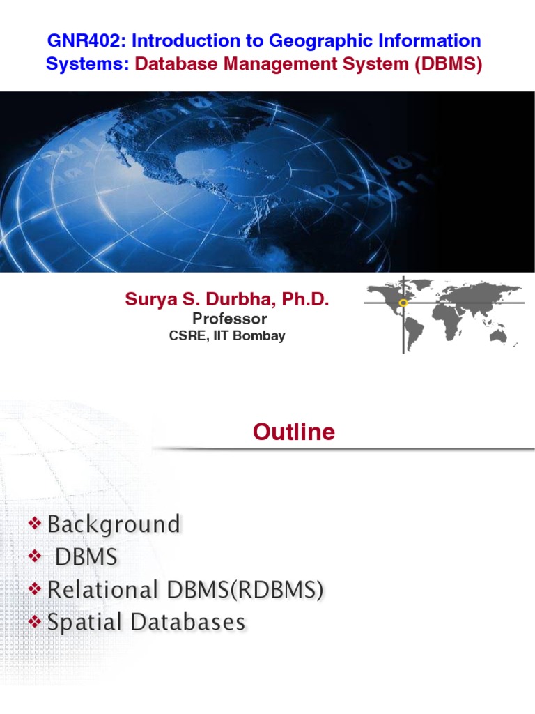 Introduction to GIS & DBMS Basics | PDF