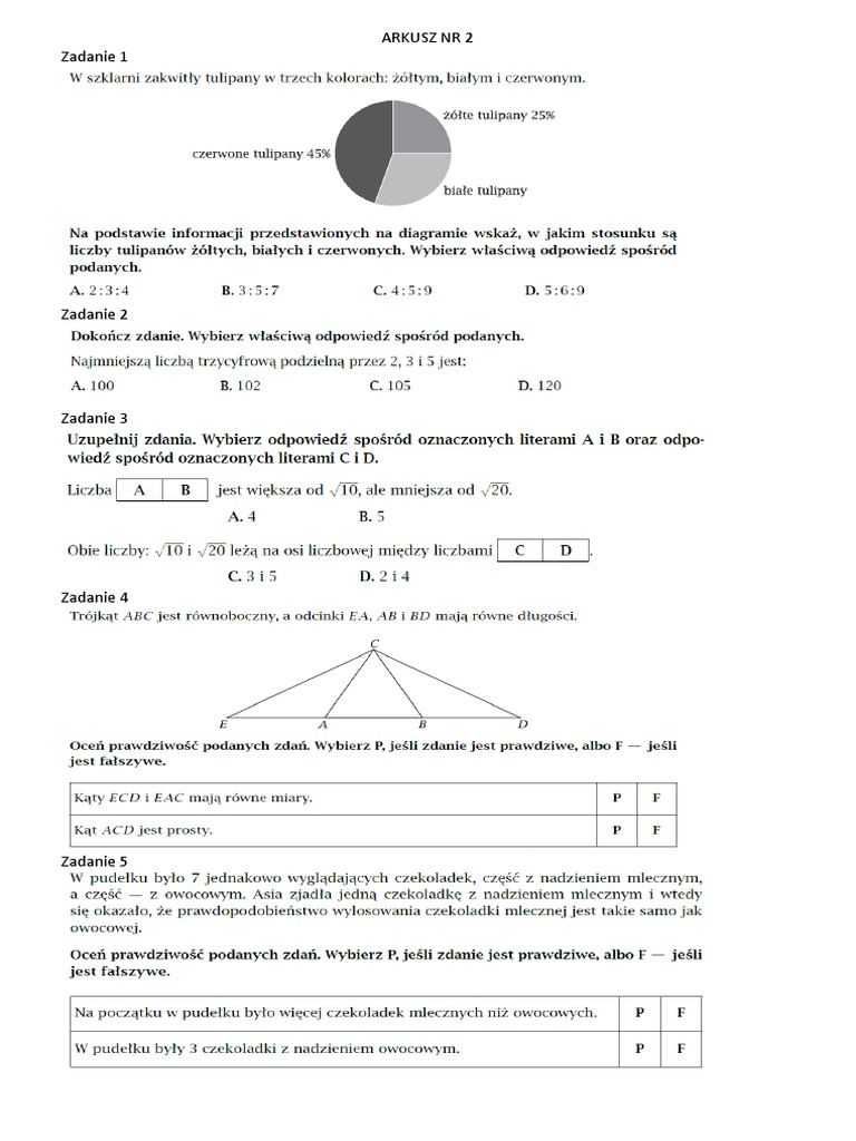 ARKUSZ NR 2 PDF | PDF