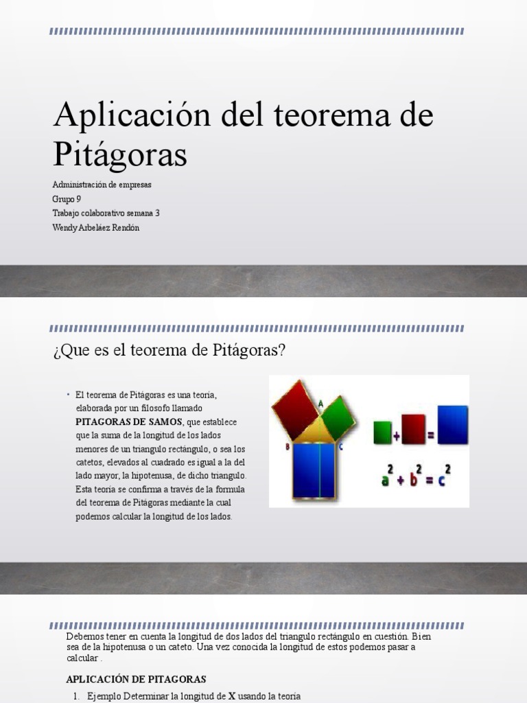 Aplicación Del Teorema de Pitágoras | PDF