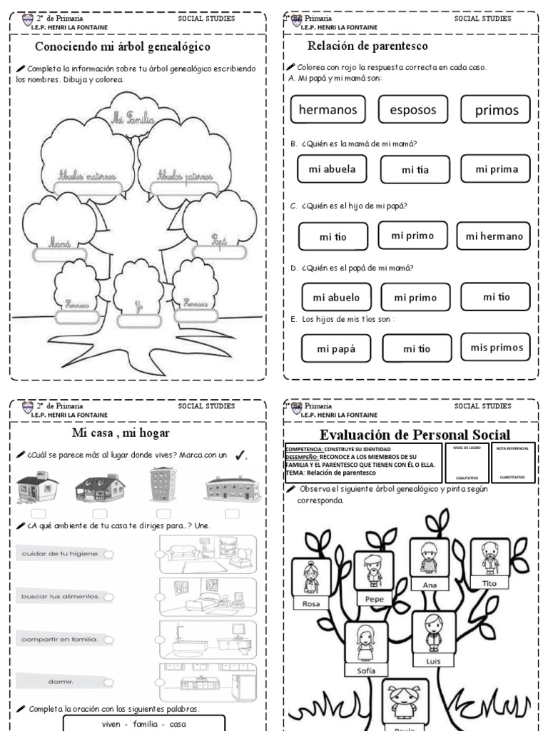 Fichas Personal Social Árbol Genealógico | PDF Fichas Personal Social Árbol Genealógico | PDF