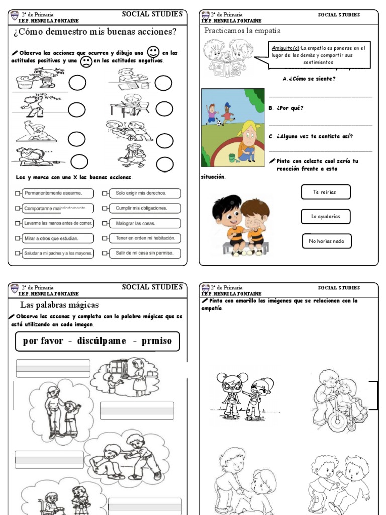 Fichas Personal Social Empatía | PDF | Empatía | Sicología Fichas Personal Social Empatía | PDF | Empatía | Sicología